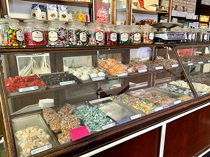 The candy counter&mdash;where self-control goes to die and childhood memories come flooding back with every colorful jar.