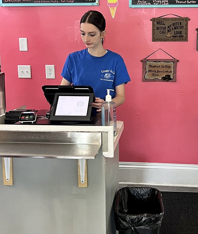 Friendly faces behind registers make ordering feel like chatting with neighbors over the backyard fence.