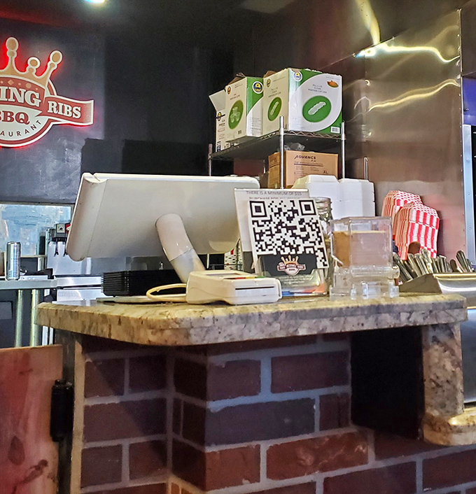 The command center where barbecue dreams come true. That marble countertop has witnessed more food joy than most five-star restaurants.