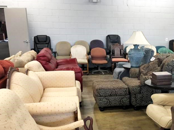The chair section: where you can furnish an entire living room for less than the cost of one new designer seat.