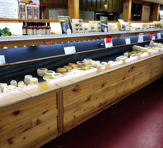 The cheese counter&mdash;where dairy dreams come true. This wooden display case has launched thousands of perfect sandwiches and countless impromptu cheese board gatherings.