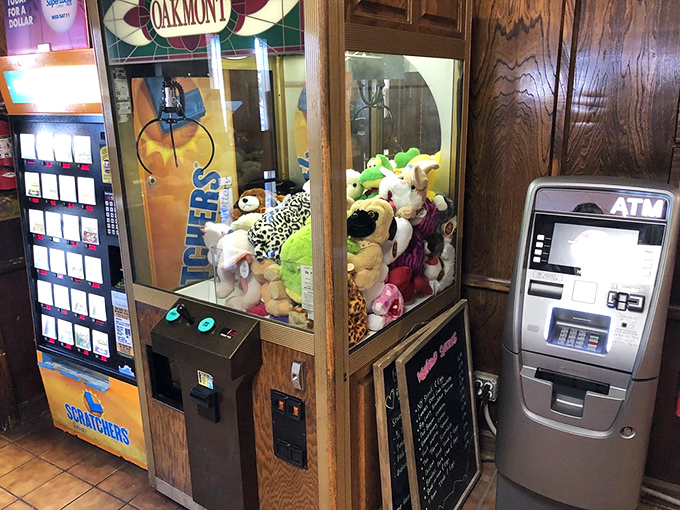 Every great diner needs a claw machine. It's like Vegas for kids while adults debate between pie or cheesecake.