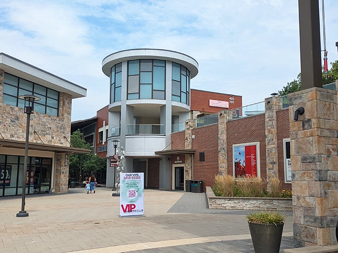 The management offices blend contemporary design with stone accents, proving even the behind-the-scenes spaces deserve architectural attention.