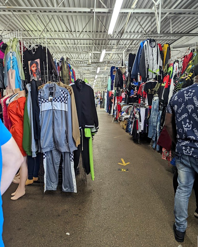 Fashion alley where style meets savings. The runway might be concrete, but the options are runway-worthy at basement prices.