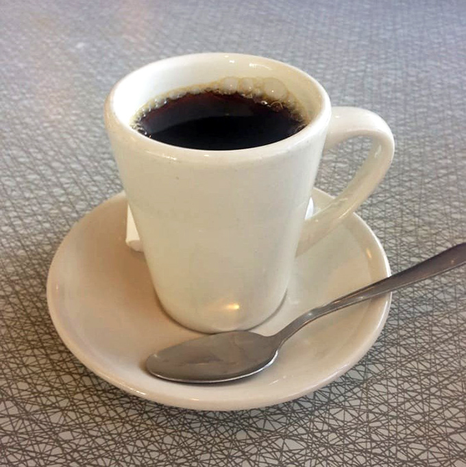 Just a simple cup of diner coffee&mdash;the unsung hero that's witnessed more life decisions, love stories, and deadline scrambles than any therapist in Georgia. 