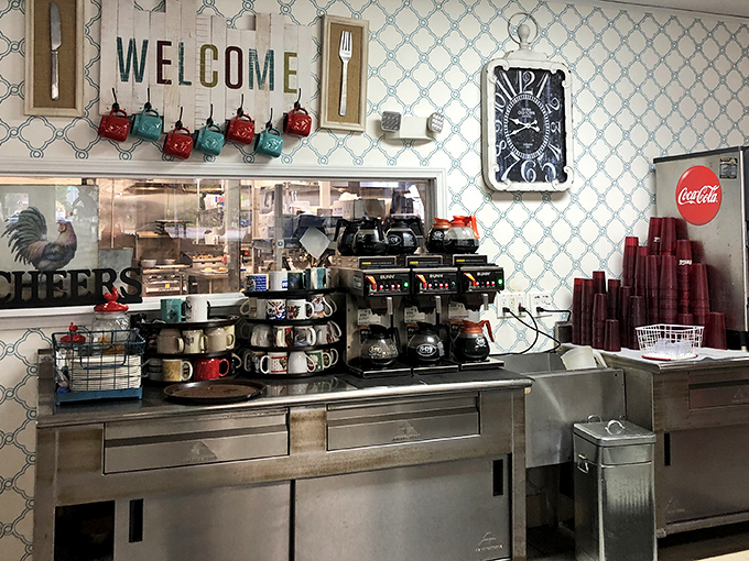 A coffee station that promises fresh brews and the kind of service that remembers how you like it.