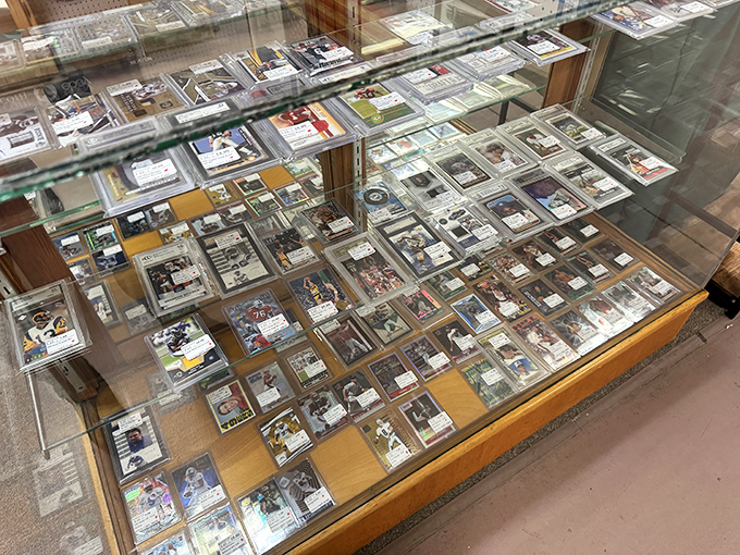 Sports card heaven&mdash;where childhood collections become retirement funds and fathers explain to sons why these pieces of cardboard matter.