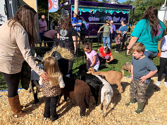 Where kids pet real goats instead of swiping on screens. These little ones are getting a master class in authentic farm life. 