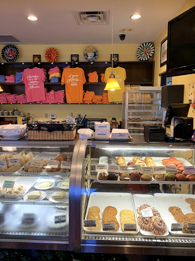 The bakery case&mdash;where willpower goes to die and "I'll just have one bite" becomes the day's most repeated falsehood.