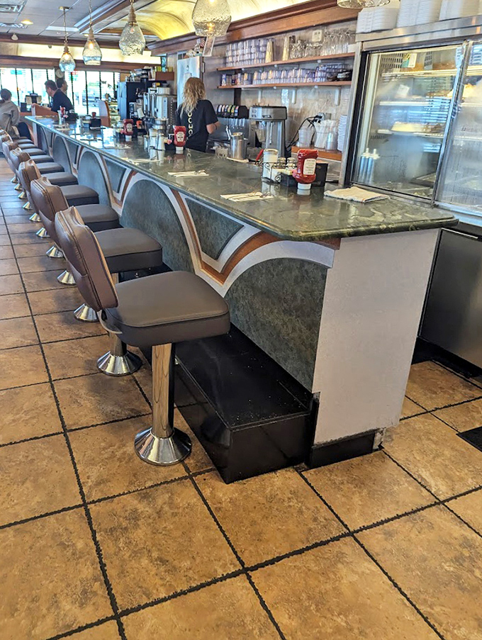 Counter seating &ndash; where solo diners become temporary members of the most delicious club in Pennsylvania.