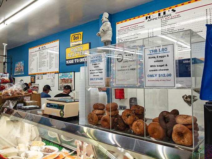 Behind this counter lies the promise of pastrami paradise &ndash; step right up and prepare for joy.