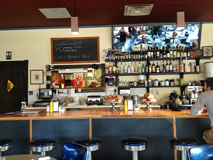 This isn't just a counter&mdash;it's command central, where breakfast dreams are dispatched with military precision and a side of small-town charm.