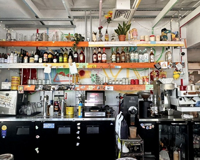 Behind the counter, a carefully curated collection of spirits and knickknacks tells you this isn't some corporate operation&mdash;it's someone's passion project.