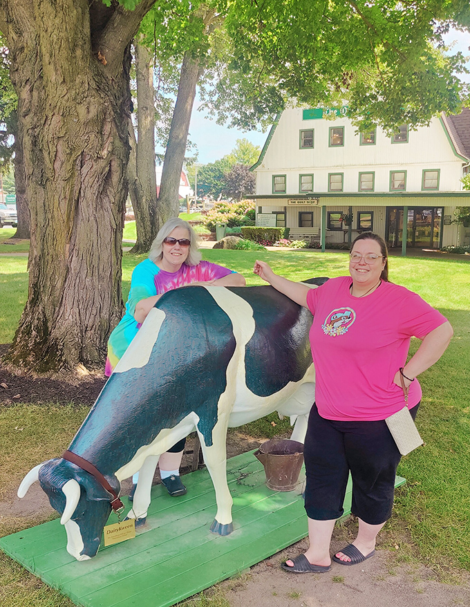 Even the decorative cow statue seems to know it's in good company&mdash;a playful nod to the dairy heritage that makes the restaurant's cream pies so legendary.
