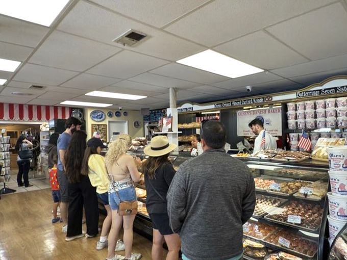 The line forms early at Olsen's, where patient customers know that some pleasures are worth waiting for &ndash; especially when butter is involved.