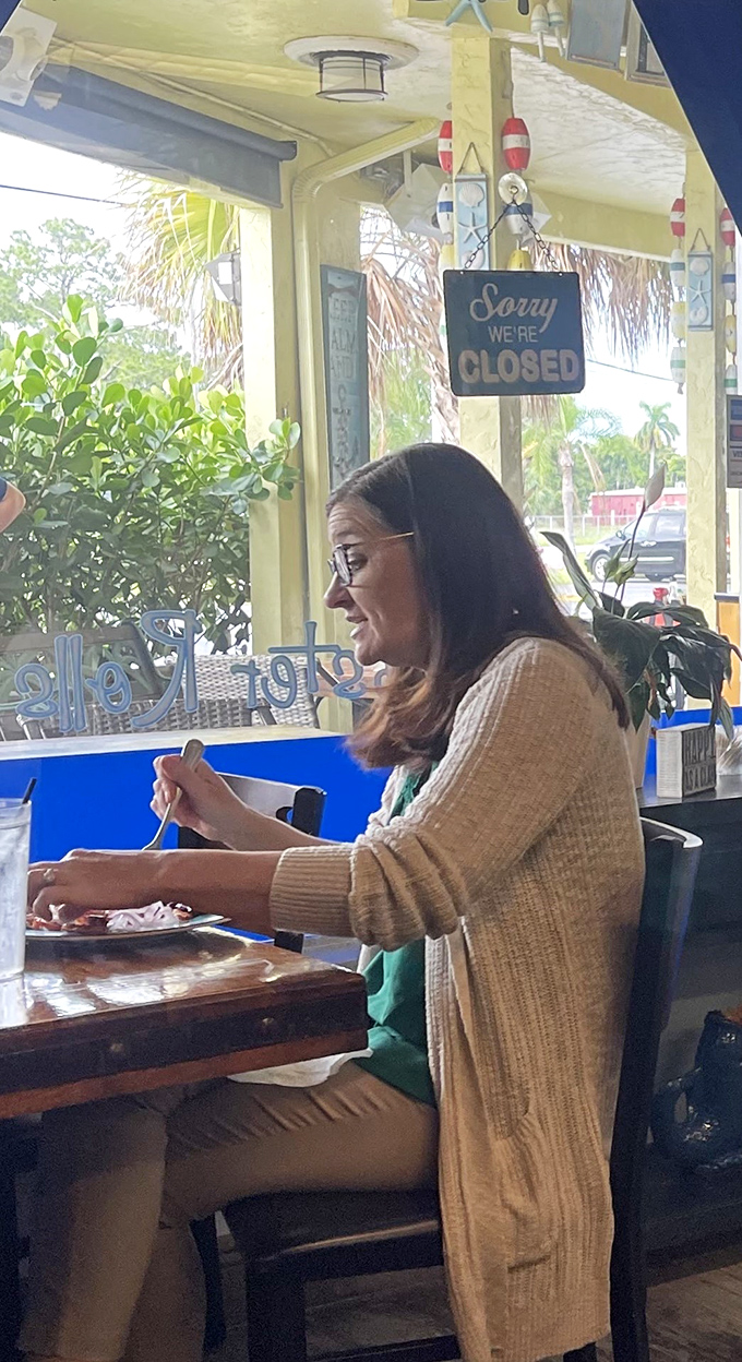 Happy diners savoring their meals in the kind of relaxed atmosphere that encourages lingering.