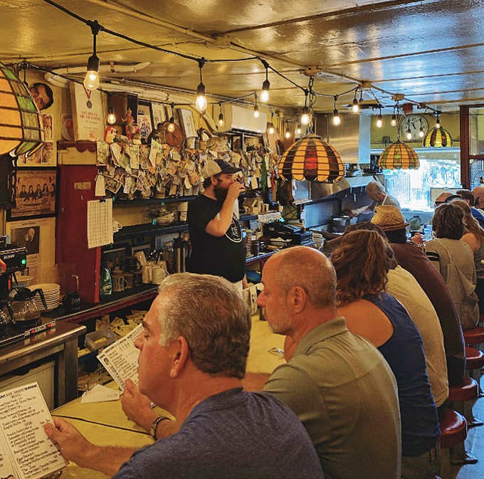 The counter at Al's isn't just seating&mdash;it's front-row tickets to the best breakfast show in Minneapolis. These diners know they've scored the hottest seats in town.