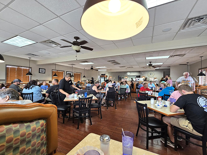 A bustling dining room filled with locals&mdash;the surest sign you've found a place worth its salt in any small town across America.