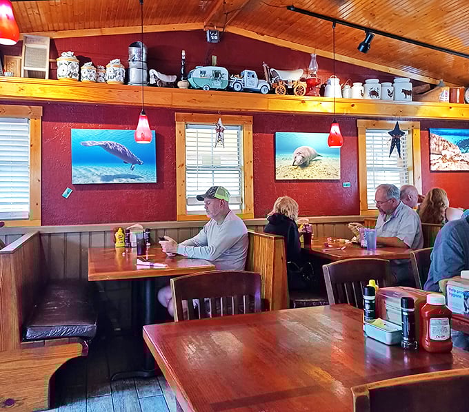 Every table tells a story of satisfied diners who came hungry and left happy.