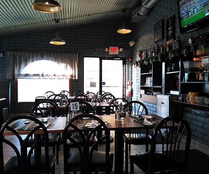 Another angle of dining room democracy &ndash; where everyone's equal before the altar of alfredo.