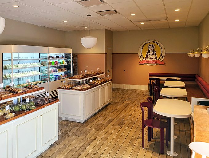 Wooden shelves lined with freshly baked goods create the world's most delicious library&mdash;one where sampling is encouraged.