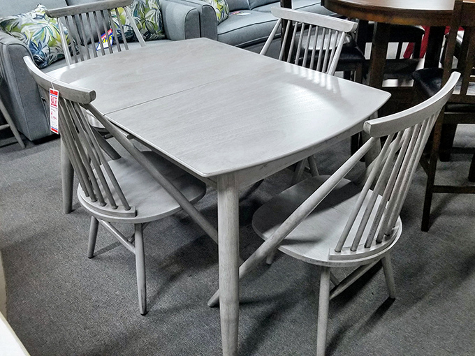 This coastal-inspired dining set whispers of seafood feasts and family game nights&mdash;a blank canvas for memories waiting to be made in your Florida home.