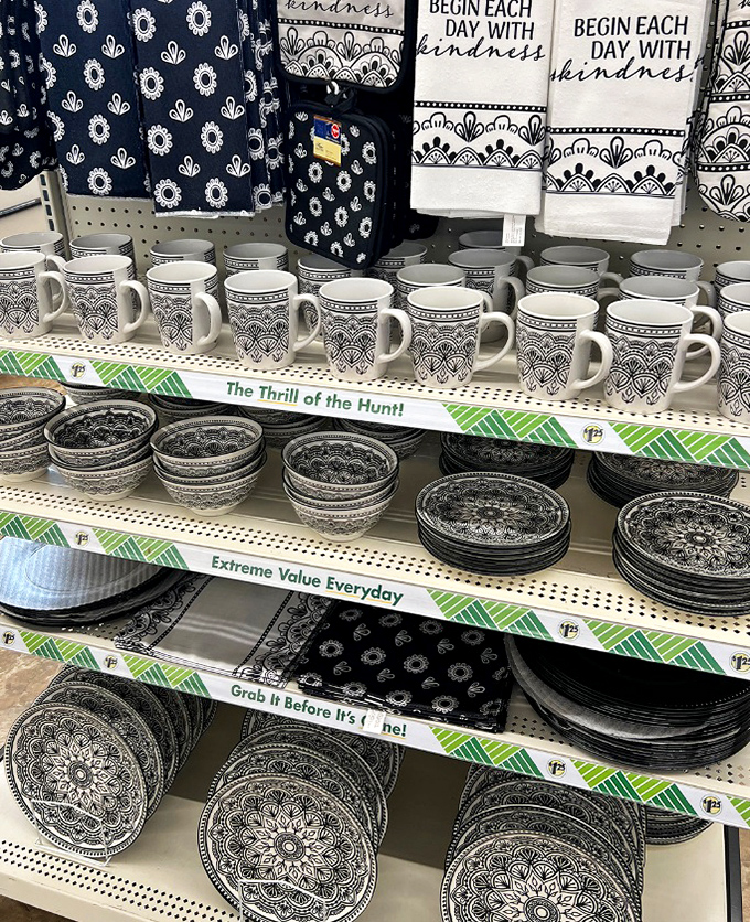 Elegant black and white dinnerware that whispers "sophisticated dinner party" while shouting "incredible value" to your bank account.