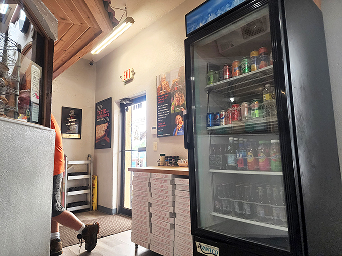 The drink cooler&mdash;unsung hero of the pizza experience. Because sometimes only an ice-cold soda can properly complement that perfect slice.