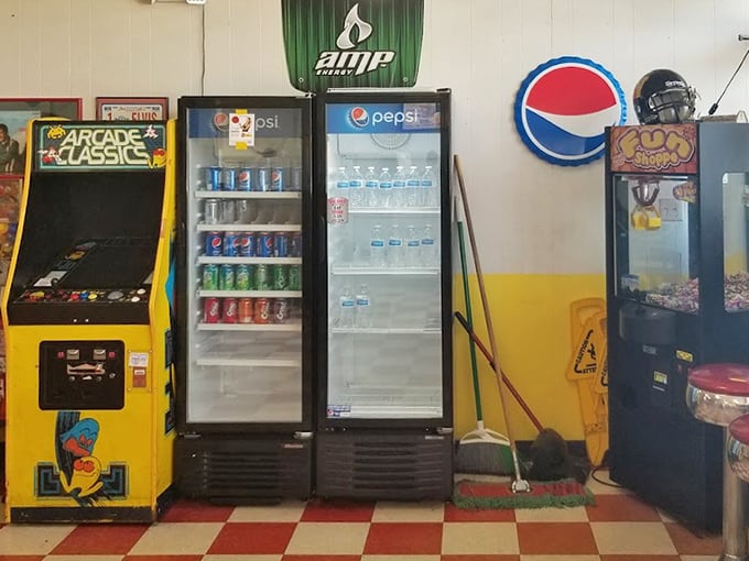 The ordering counter&mdash;where dreams come true and diet plans go to die, all under the watchful reminder that employees must wash hands.