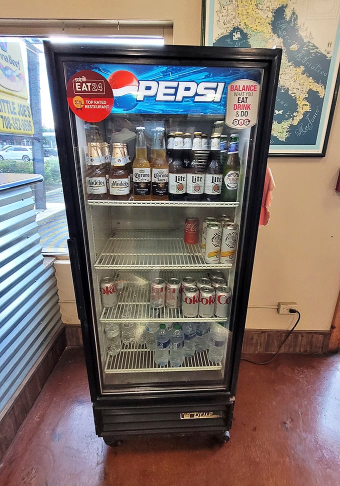 The drink cooler offers liquid companions for your sandwich journey&mdash;from water to wash it down to beer to celebrate your excellent life choices.