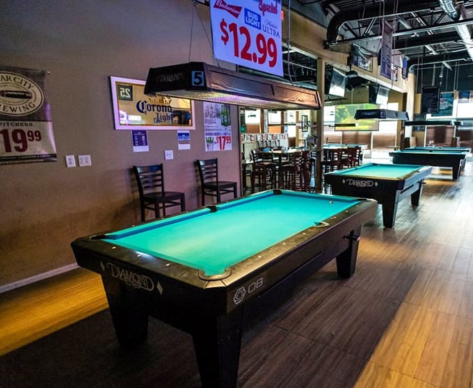 Pool tables that have witnessed countless friendly rivalries and "just one more game" promises that stretch into the evening.