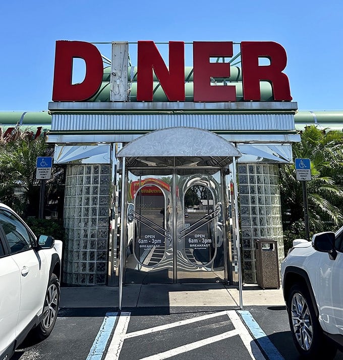 Those glass block windows and bold red DINER sign aren't just design choices&mdash;they're promises that inside, time slows down and comfort speeds up.