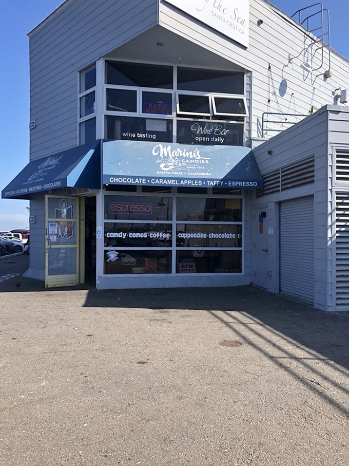 The entrance view that's launched a thousand diet cheat days. Resistance is futile when Marini's blue awnings call your name.