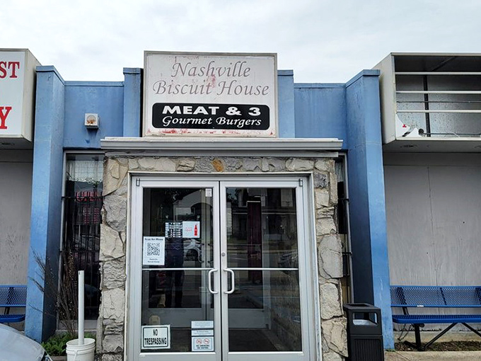 "Not just any Biscuit..." the sign promises, and truer words were never written. The entrance to carb paradise awaits.