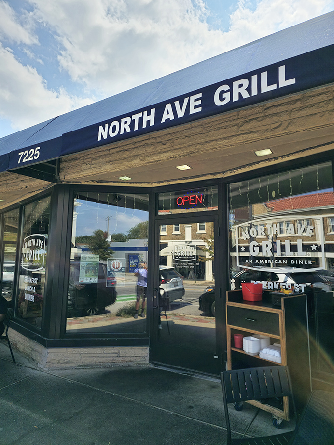 The entrance that's seen thousands of hungry arrivals and satisfied departures. Your portal to pancake paradise awaits.