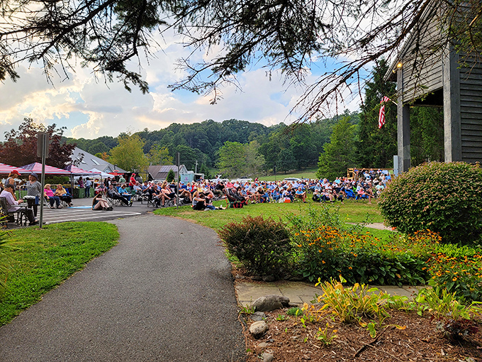 Outdoor concerts in Banner Elk turn parking lots into community gathering spaces, where lawn chairs become thrones and everyone's a VIP.