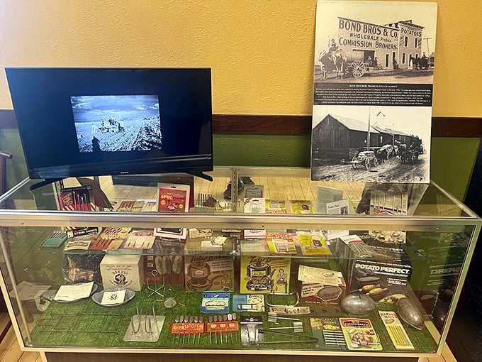 A treasure trove of potato memorabilia spanning decades. One person's potato peeler is another person's historical artifact.
