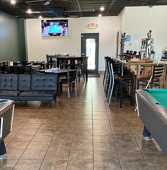 From this angle, you can see how Rookh balances casual comfort with dining sophistication. The perfect spot for both Tuesday night dinners and weekend celebrations.