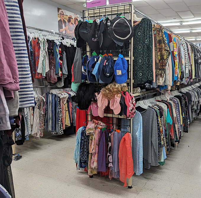 Fashion democracy in action—where designer labels mingle with everyday brands, all waiting for their second chance at greatness.