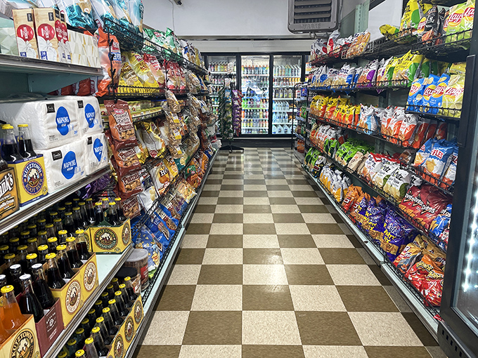 The snack aisle&mdash;where good intentions about "just grabbing a sandwich" go to die. Resistance is futile, and everyone knows it.
