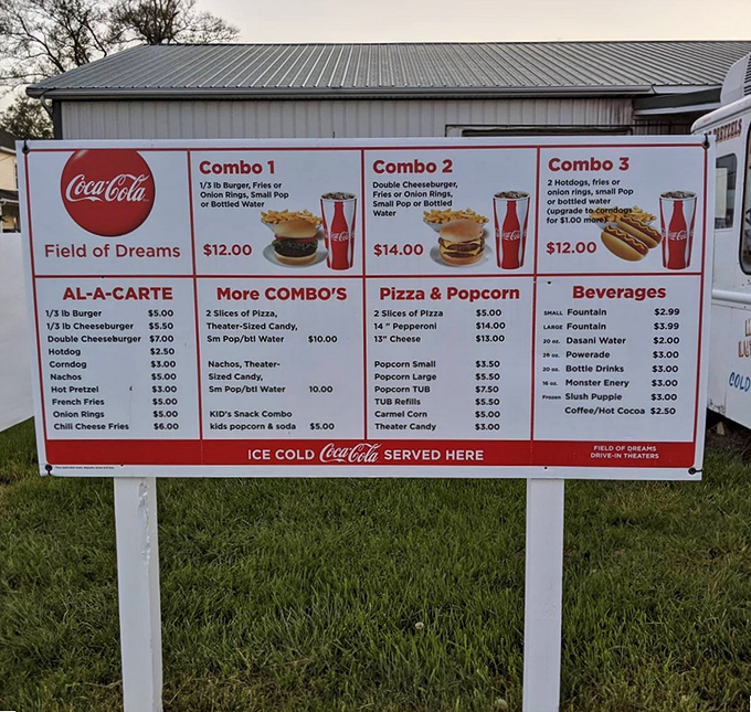 The menu board&mdash;a monument to reasonably priced concession stand classics that somehow taste better when eaten in your car.