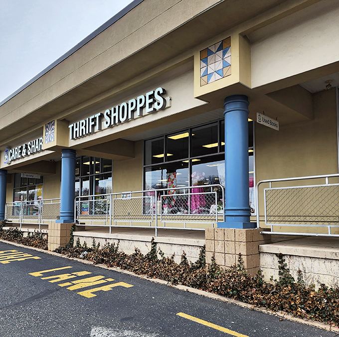 The welcoming storefront features accessibility ramps and clear signage. No pretentious boutique vibes here&mdash;just honest thrifting at its finest.