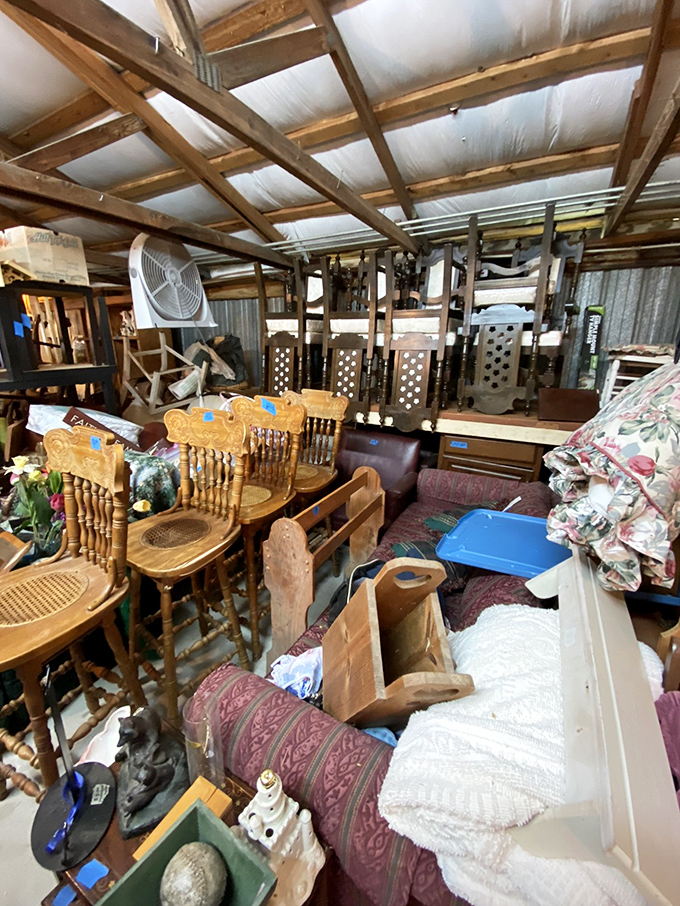 Furniture with stories to tell! These wooden chairs have supported generations of sitters and are ready to bring both function and character to your dining room.