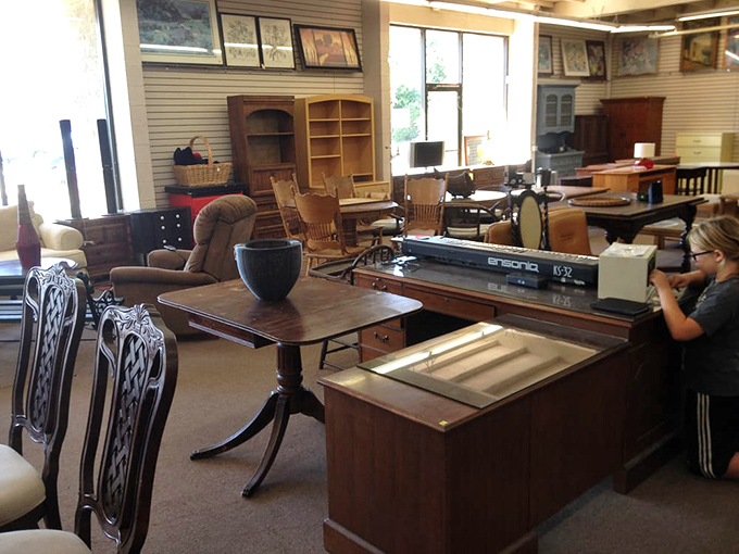 Furniture that's seen a lifetime of family dinners and game nights, now ready for its second act in your home. That table has stories to tell.