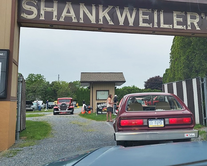 Entering Shankweiler's is like driving through a portal to simpler times. That arch should read "Abandon your smartphone notifications, all ye who enter here."