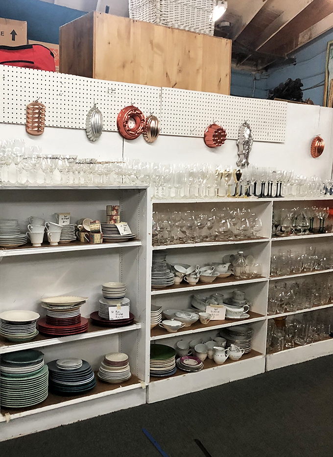 Dish department dreams&mdash;where mismatched vintage plates somehow look deliberately curated when you get them home and set your table.