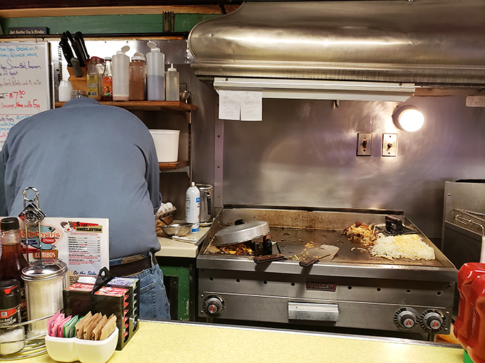 Where breakfast magic happens. That well-seasoned griddle has more stories than a library and more flavor than a spice cabinet.