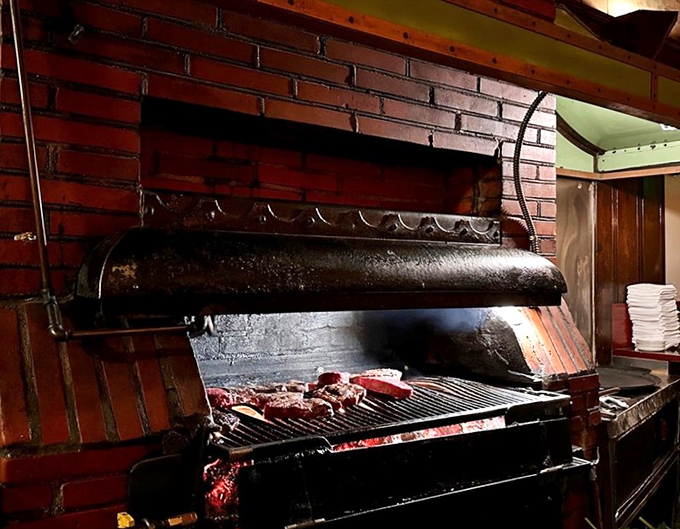 Where steaks meet fire in a timeless dance. This grill has been turning out perfectly cooked beef since the silent film era.