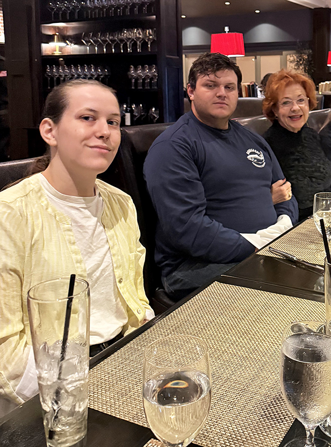 Happy diners who've discovered what happens when beef meets its destiny &ndash; pure satisfaction all around.