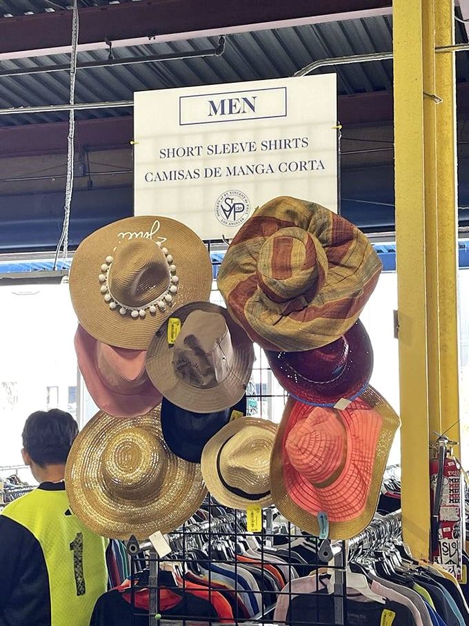 Hat's entertainment! This spinning display of headwear could outfit extras for period films spanning the last century&mdash;or just make you look fabulous today.